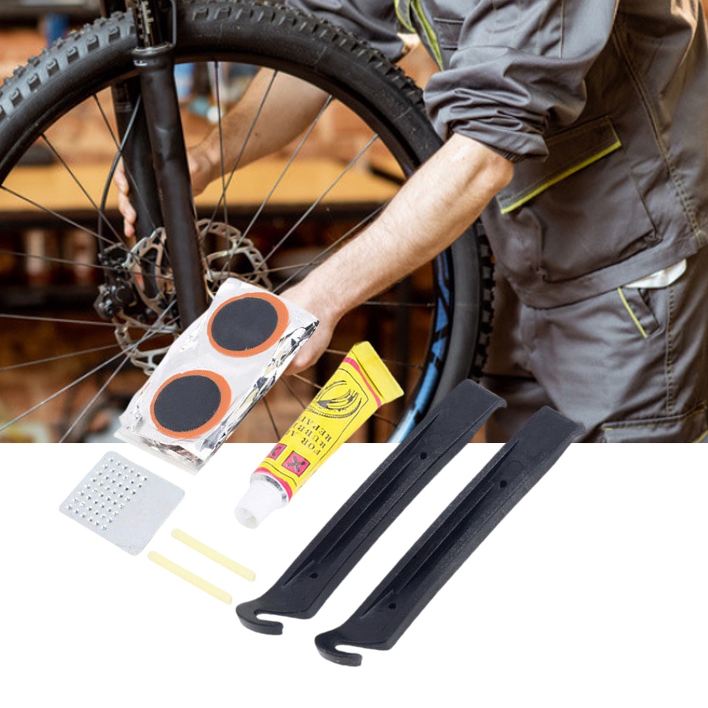 Am MTB Bike Bicycle Tyre Pry Bar Levers Patch Glue Tire Repair Tool Accessory Kit X16 | Shopee ...