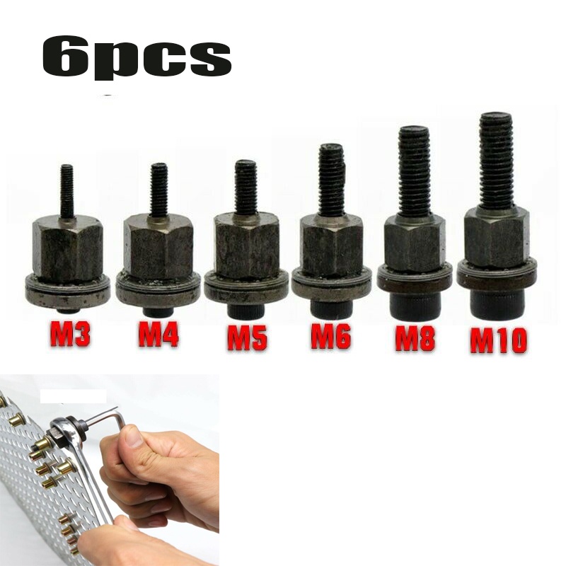 Hand Rivet Nut Head Nuts Easy Installation Riveter Tool Tip Mandrel Head Replacements M3 M4 M5 ...