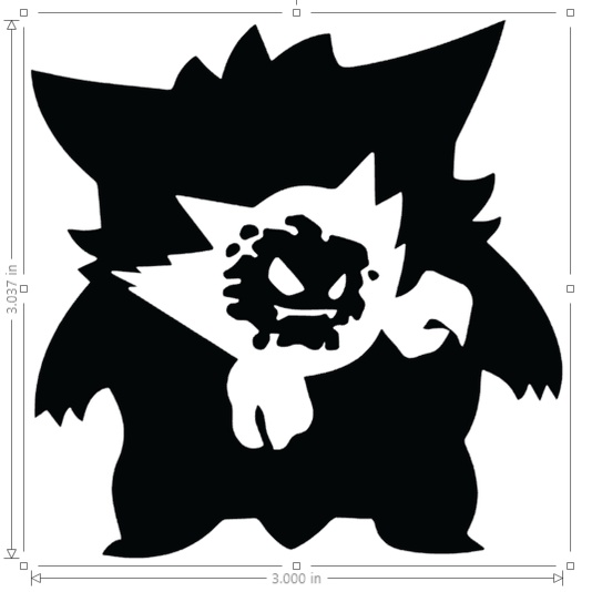 Gastly Evolution Decals Car Sticker WITH FREEBIES!!! | Shopee Philippines