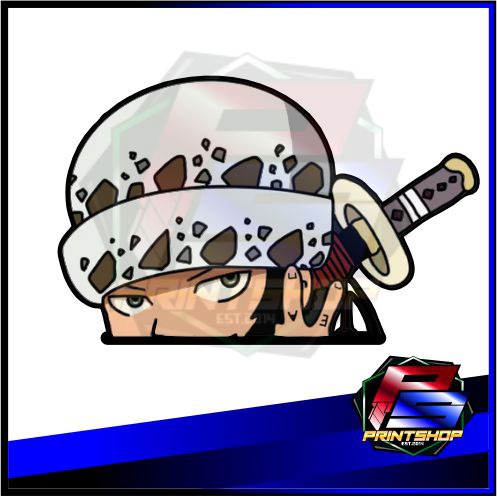 One Piece Peeking Chibi Stickers Printed Glossy Pre-cut | Shopee ...