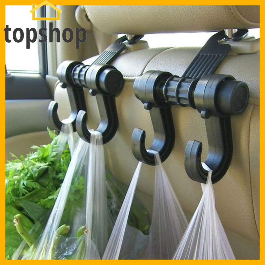 TOPSHOP Universal Multi-function Car Seat Back Double Hooks 360 Degree ...
