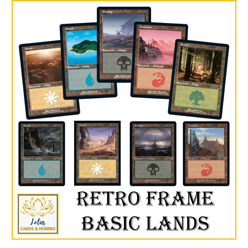 Magic the Gathering | Retro Frame Basic Lands (Dominaria Remastered) (Brother's War Commander ...
