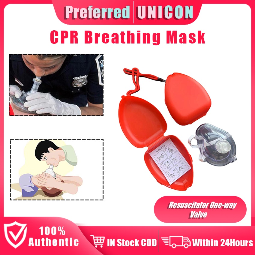 First Aid Masks CPR Breathing Mask Resuscitator One-way Valve | Shopee Philippines