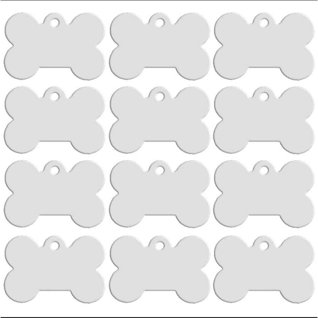 BLANK DOG TAG BONE SHAPE ALUMINUM MEDIUM SIZE | Shopee Philippines