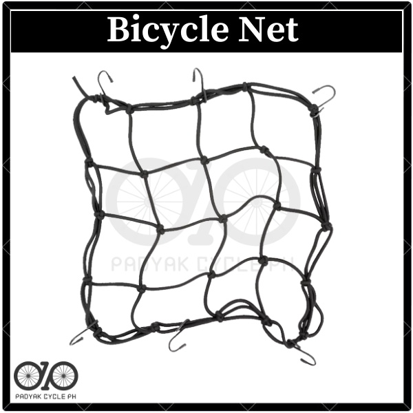 Bicycle Luggage Helmet Cargo Net Storage Bag Mesh Web with 6 Hooks ...