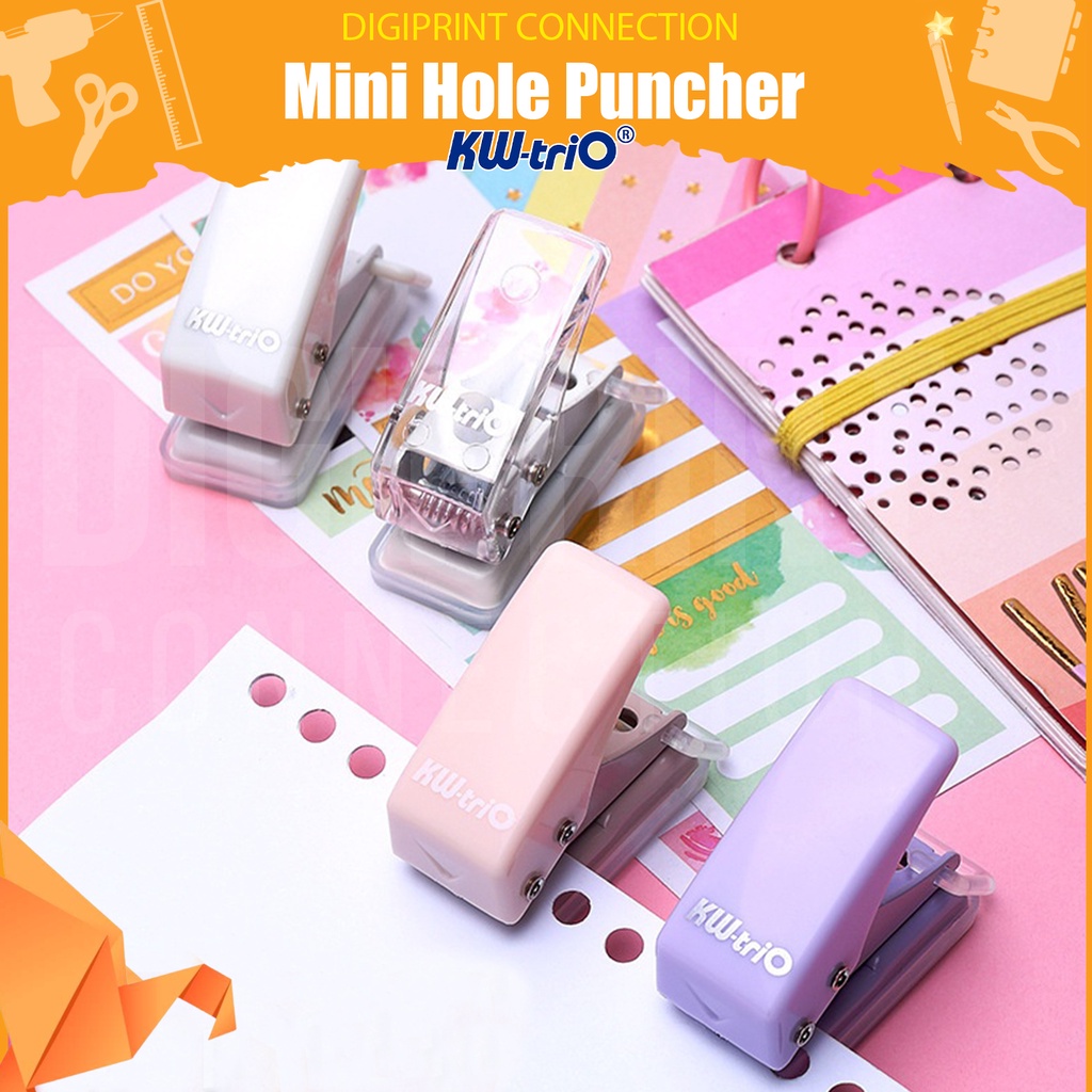 KW Trio Mini Hole Puncher 6mm Circle Metal Single Hand Held Hole Punch ...