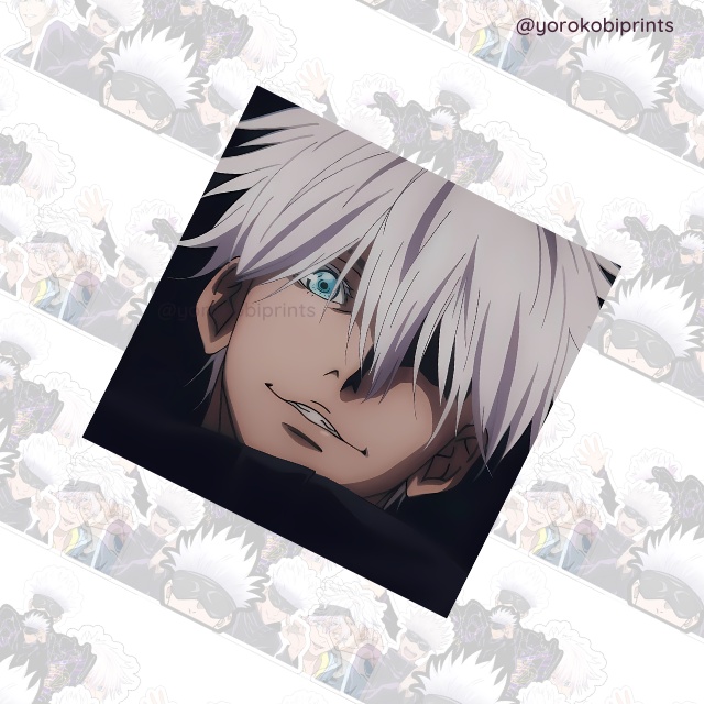 Satoru Gojo - Jujutsu Kaisen - Peeker, Icon - Waterproof Laminated ...