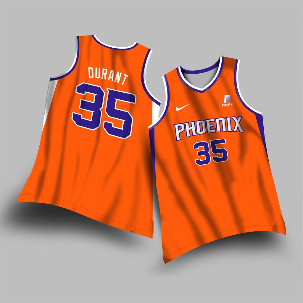 2023! PHOENIX SUNS ORANGE WHITE VIOLET | KEVIN DURANT #35 | NBA TRADE ...