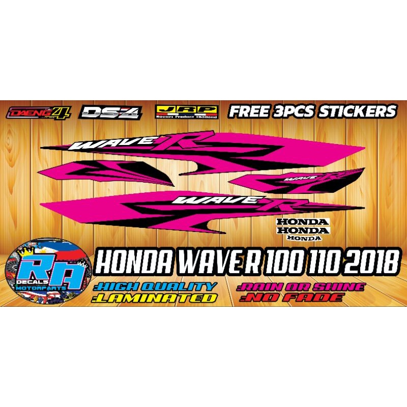 Honda Wave R 100/110 2018 Model Stock Decals | Shopee Philippines