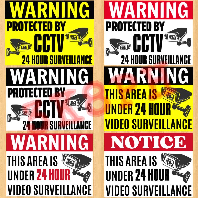 CCTV QUALITY LAMINATED SIGNAGE | 24 HOURS CCTV SURVEILLANCE | 125 or ...