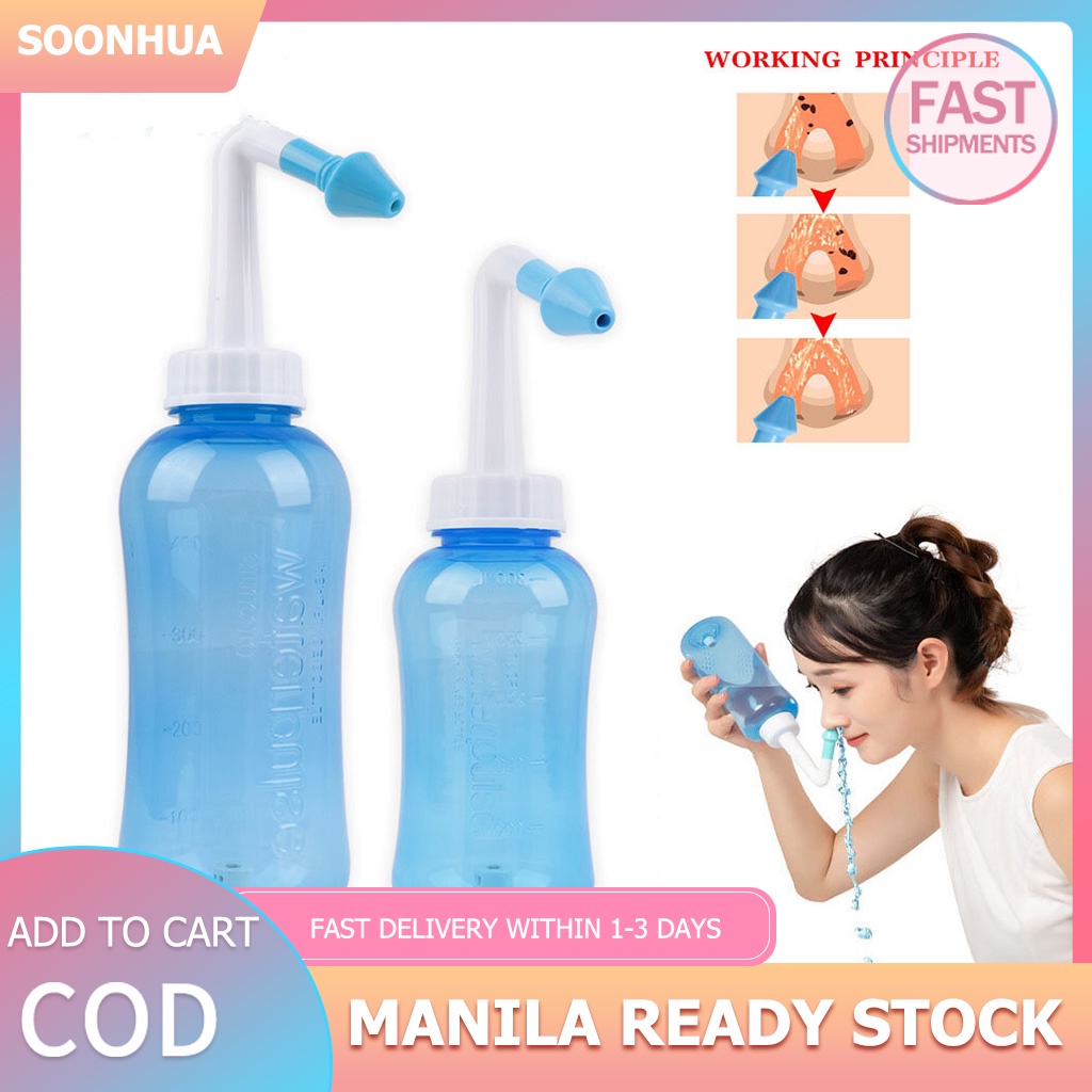 300ml Capacity Nasal Irrigator Nasal Rinse Cleaner Nasal Wash Bottle ...