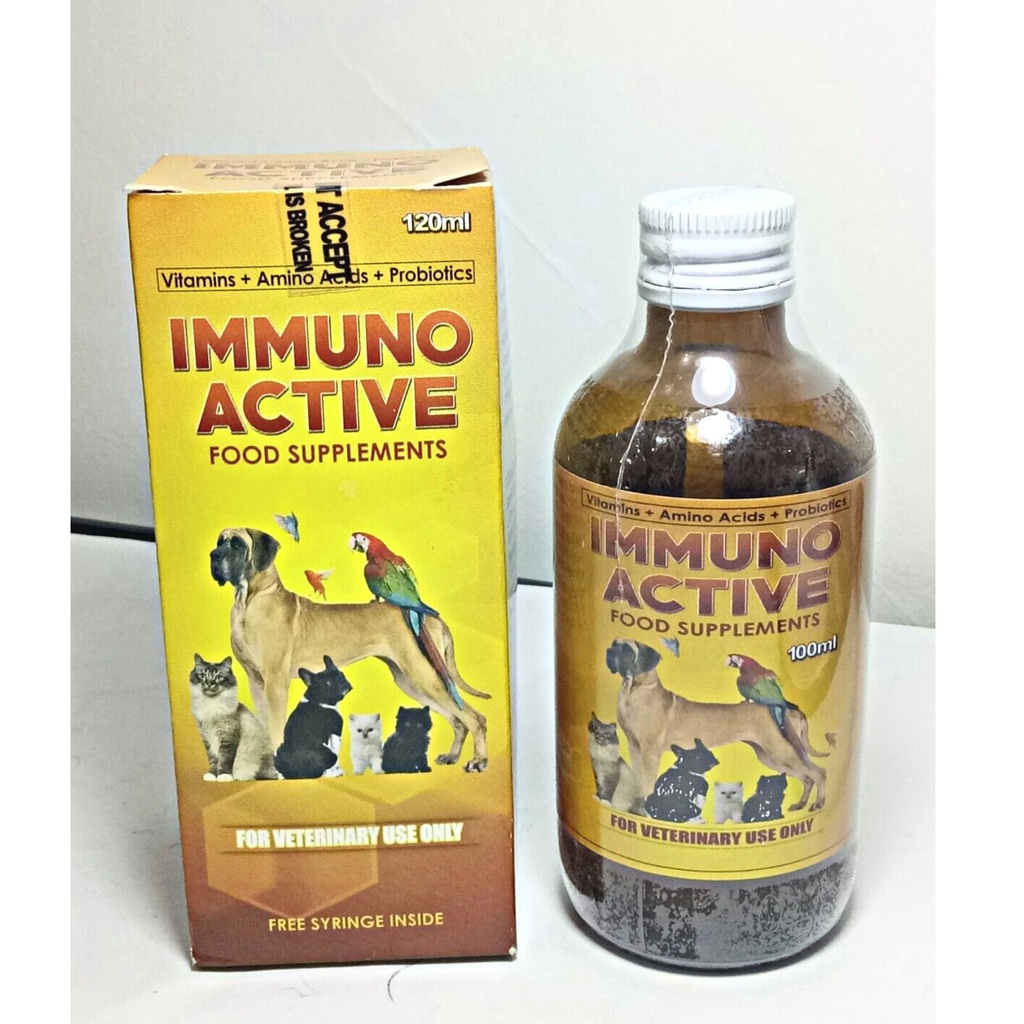 [RCG AGRIVET] Immuno Active 120mL Food Supplements for Pets / Para sa ...