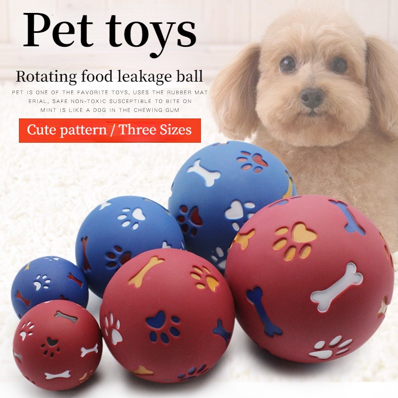 g Toy Rubber Ball Chew Dispenser Leakage Food Play Ball Interactive Pet ...