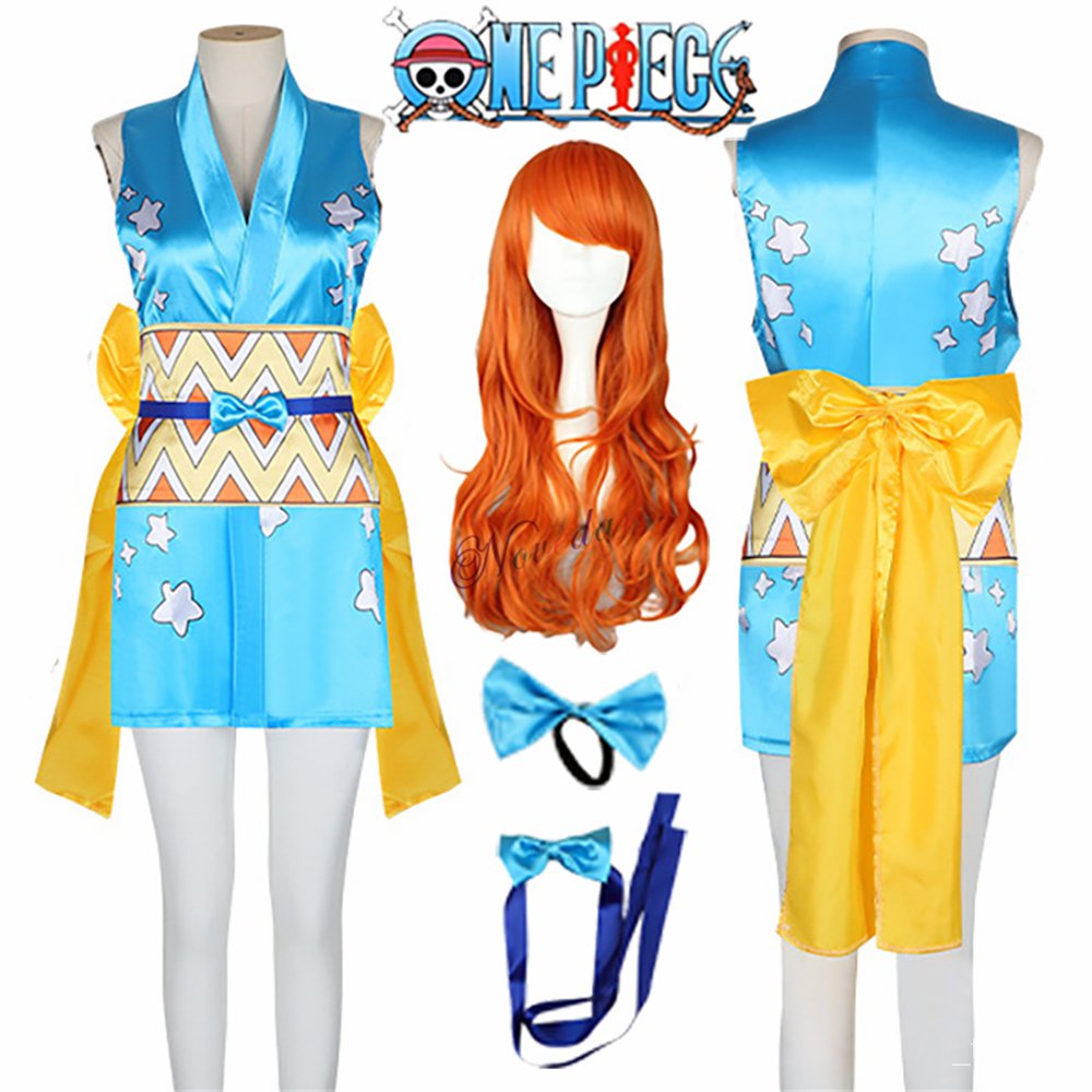 Anime One Wano Country Piece Nami Cosplay Costume Wanokuni Style Nami ...