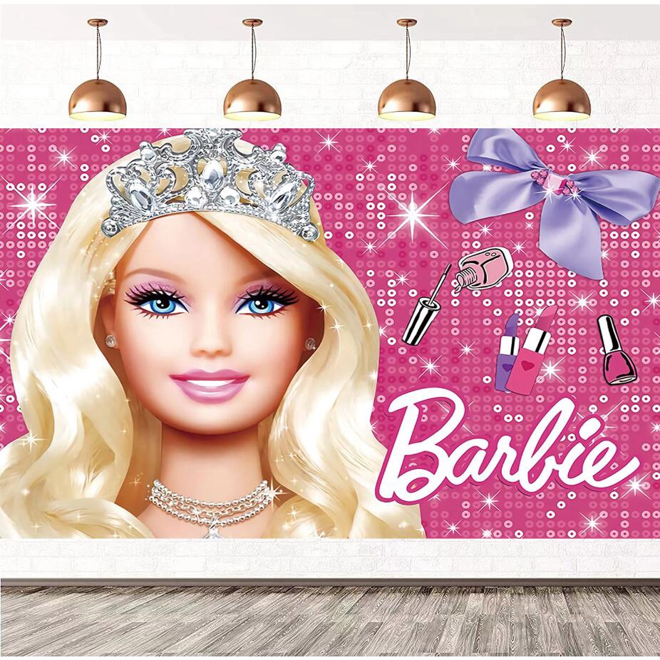 Barbie Princess Photography Background Princess Theme Happy Birthday ...