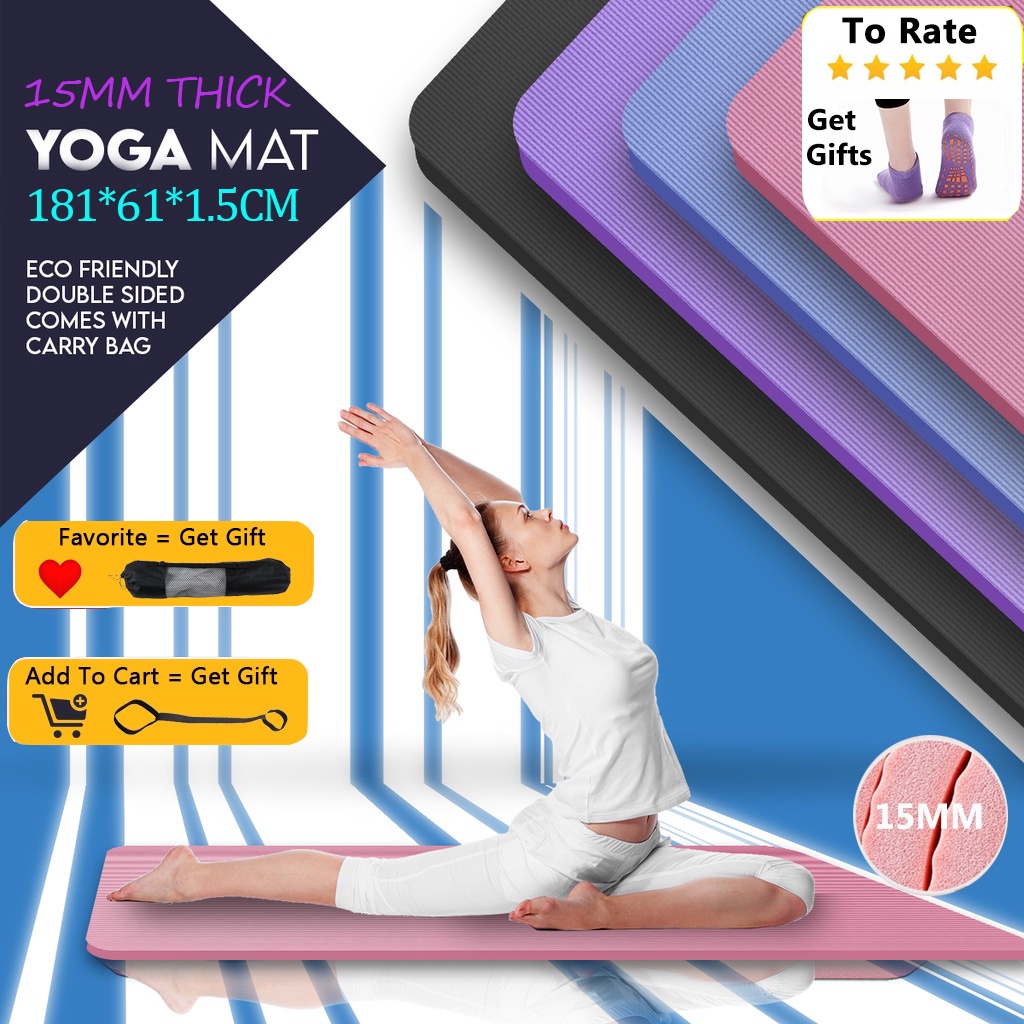 Yoga Mat Anti-skid Sports Fitness Mat Thick Comfort Foam yoga matt for ...