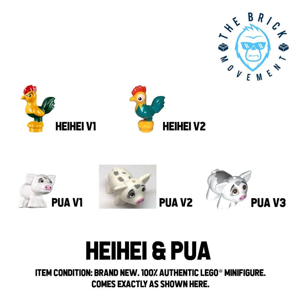 LEGO® ACCESSORIES - ANIMAL - DISNEY HeiHei & Pua (Moana) | Shopee ...
