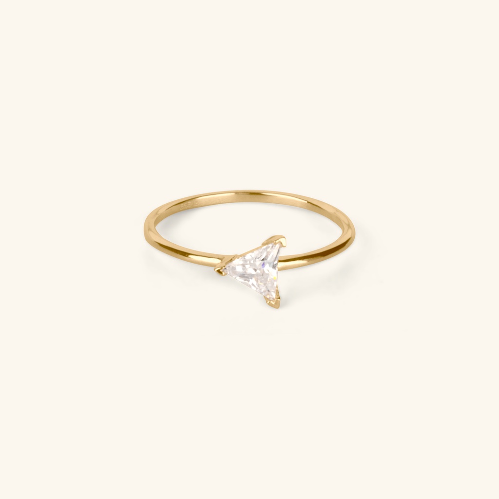 Foundry 14k Gold Triangle Cut Stacker Ring | Shopee Philippines
