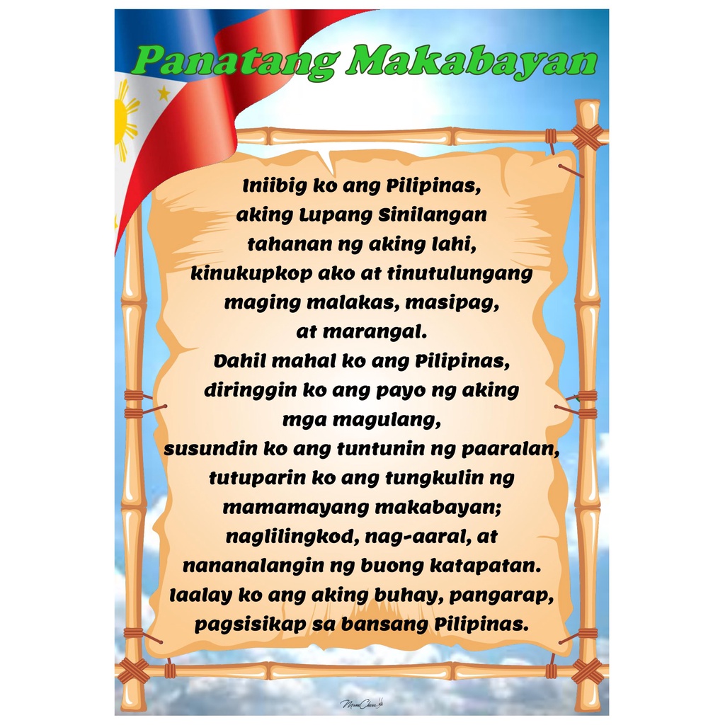 Laminated Wall Poster Decor New Revised Version 2023 of PANATANG ...