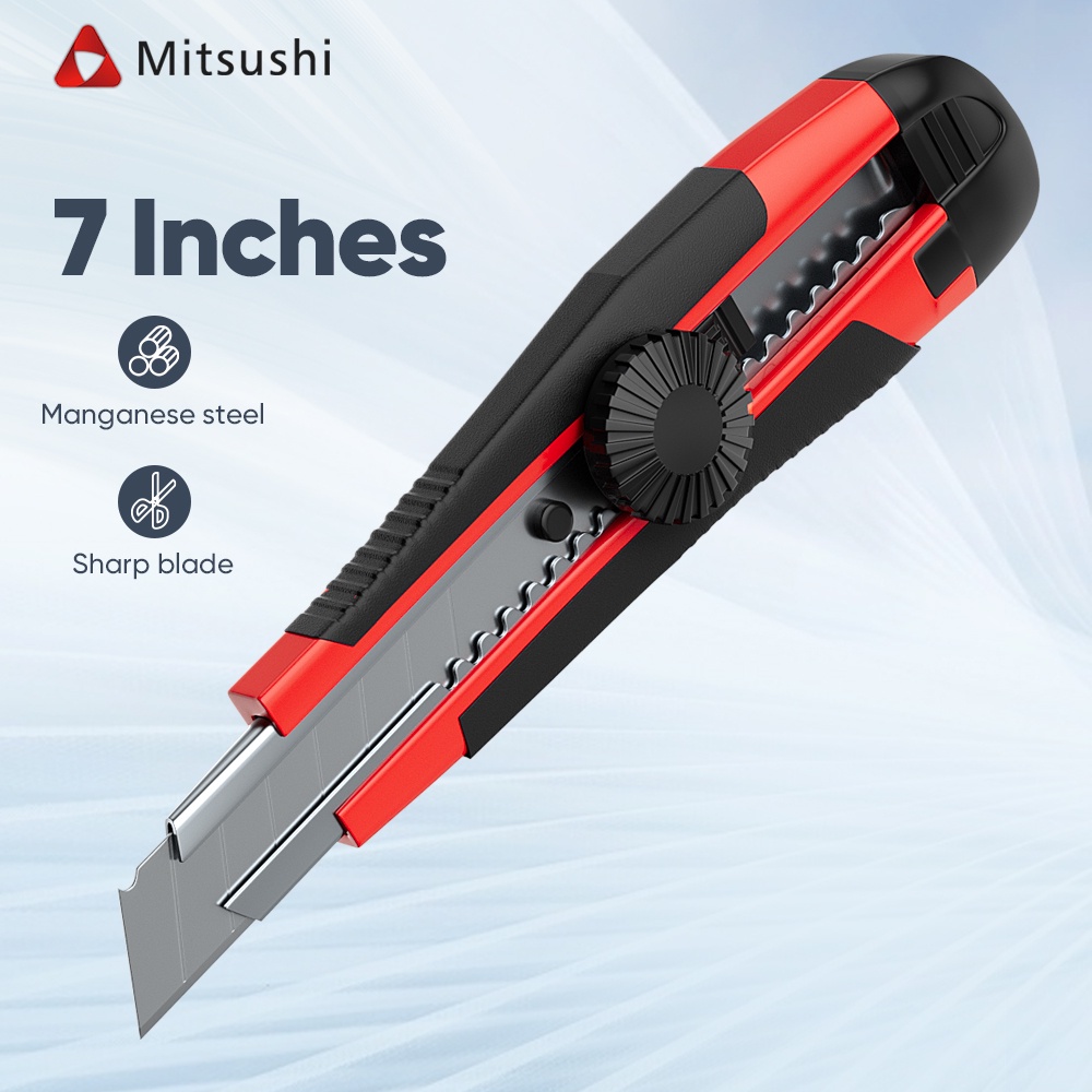 Mitsushi 16cm Utility Cutter Knives Blade Retractable Utility Knife ...