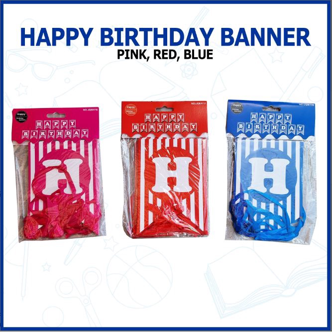 Happy Birthday Banner / Banderitas 4.5 (W) x 6.2 (H) | Shopee Philippines