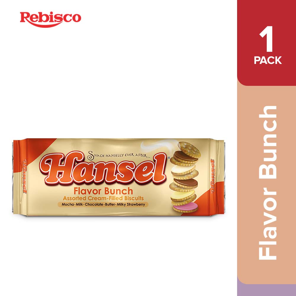 Hansel Flavor Bunch Sandwich Round Biscuit 31g x 10pcs | Shopee Philippines
