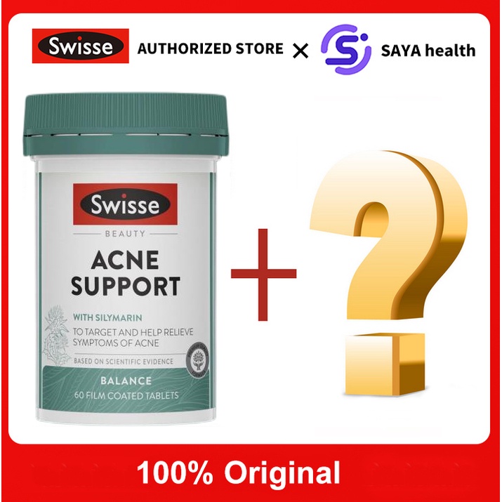 Swisse Beauty Acne Support 60 Film Coated Tablets with Silymarin Help ...