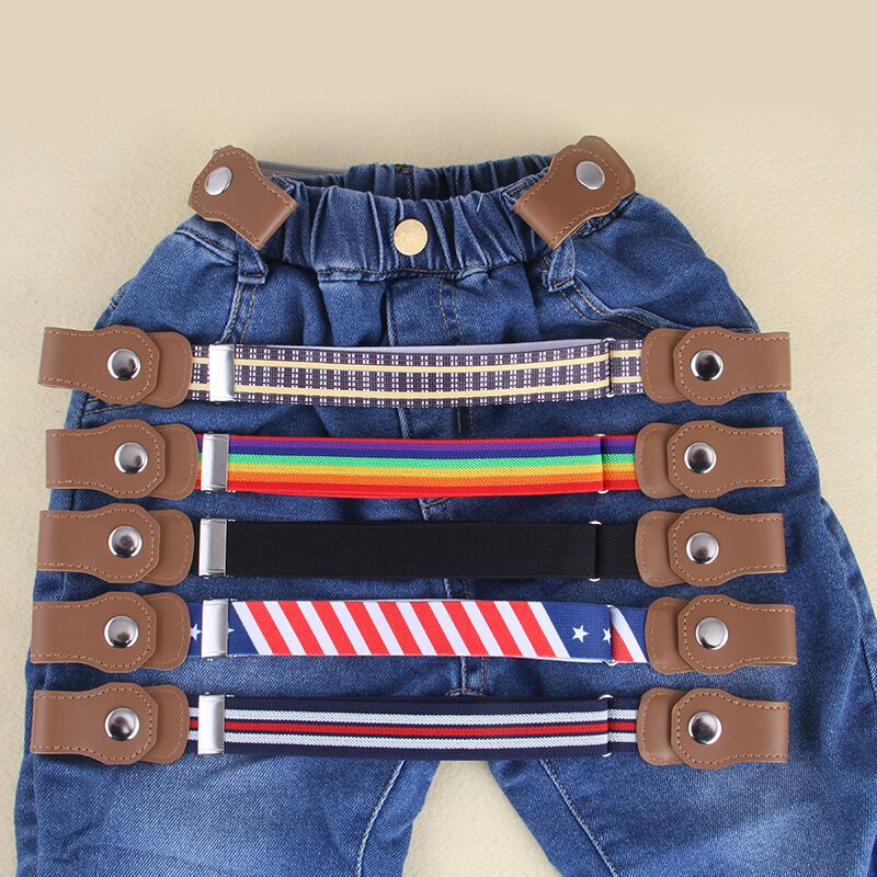 Hi-Kid Children's Elastic Lazy Belt Baby Snap Button Style Boys Girls ...