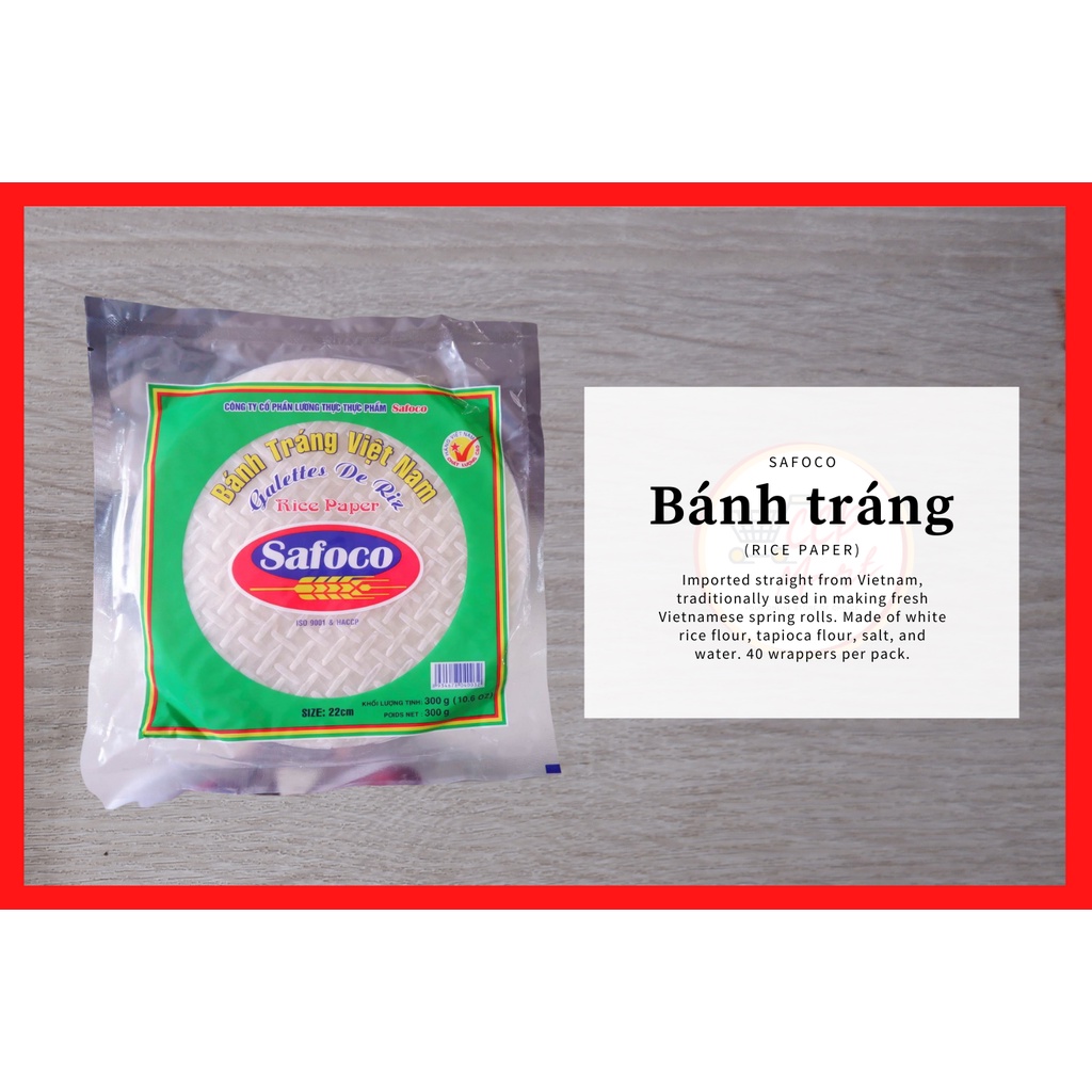 Safoco Banh Trang Rice Paper 22cm (300 grams) | Shopee Philippines