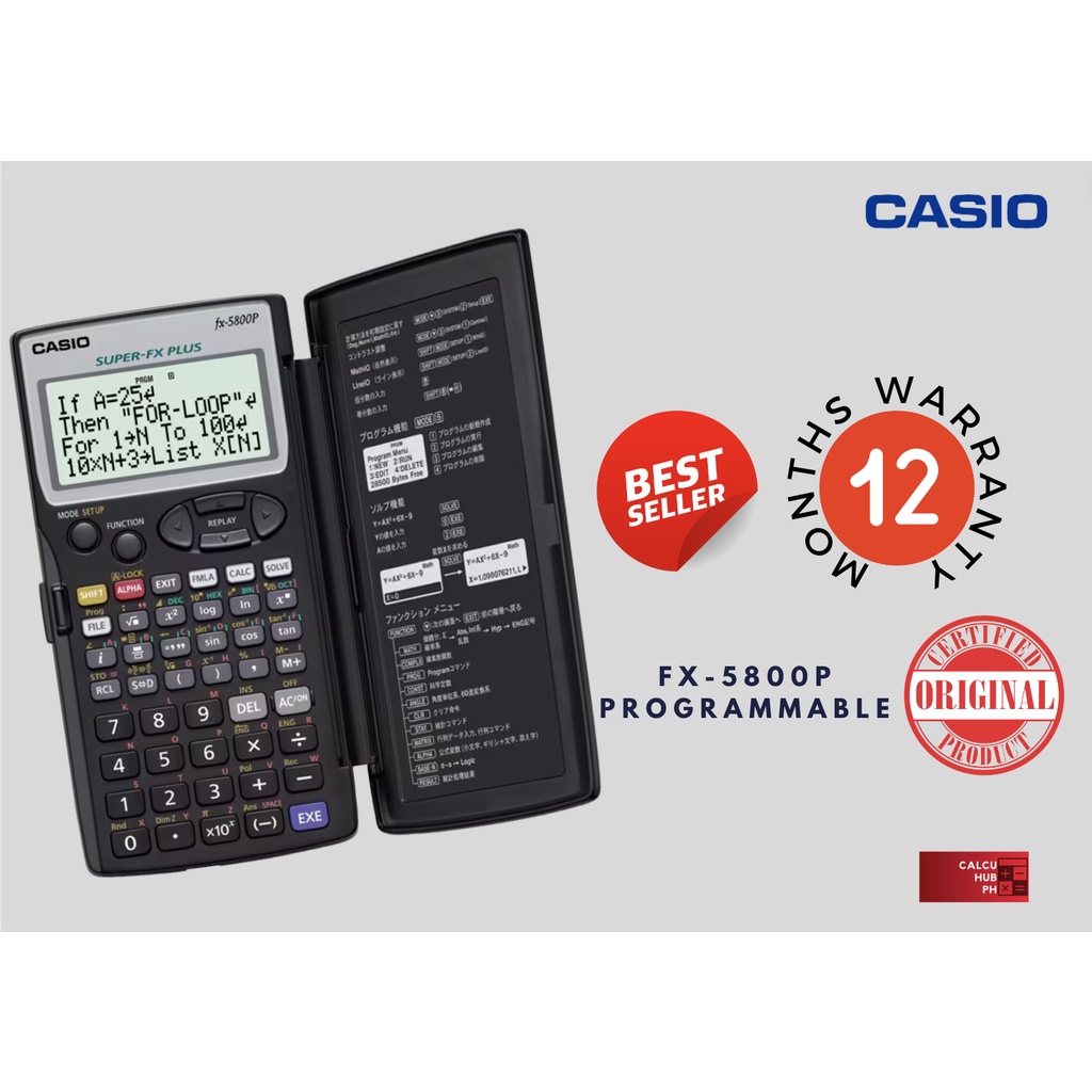 CASIO FX5800P PROGRAMMABLE CALCULATOR | Shopee Philippines