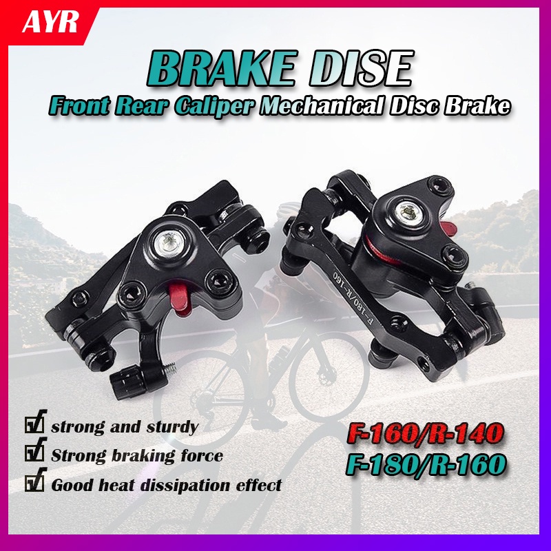 Bicycle Front Rear Caliper Mechanical Disc Brake Mtb Mountain Parts ...