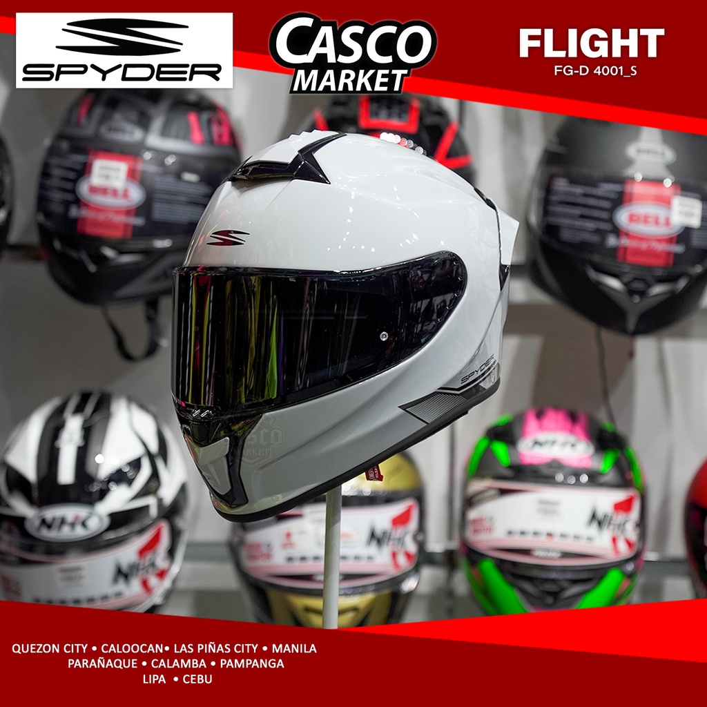 SPYDER FLIGHT FG PD FULL FACE SINGLE VISOR MOTORCYCLE HELMET | Shopee ...
