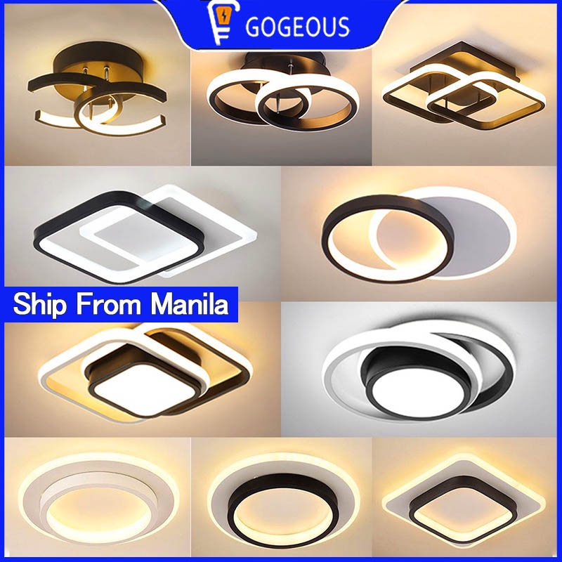 GOGEOUS 3 color Ceiling Light Tricolor LED Ceiling Light Living Room ...