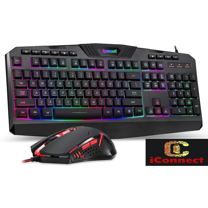 REDRAGON S101-3 OR 5 2IN1 SET PC GAMING ESSENTIALS KEYBOARD, MOUSE PAD ...