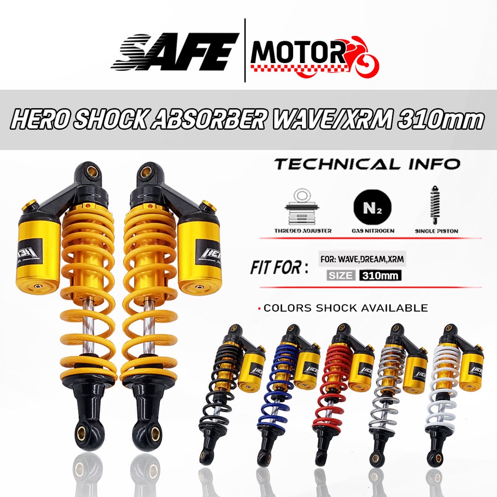 XRM/WAVE/DREAM/DASH Shock Gas Absorber Adjust Rear 310MM High ...