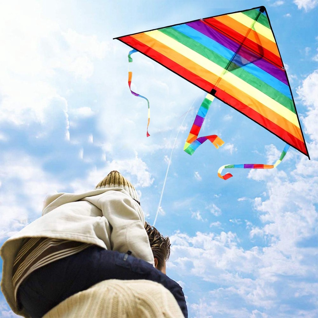 Tail Rainbow Kite Outdoor Kites Flying Toys Kite For Children Kids with ...
