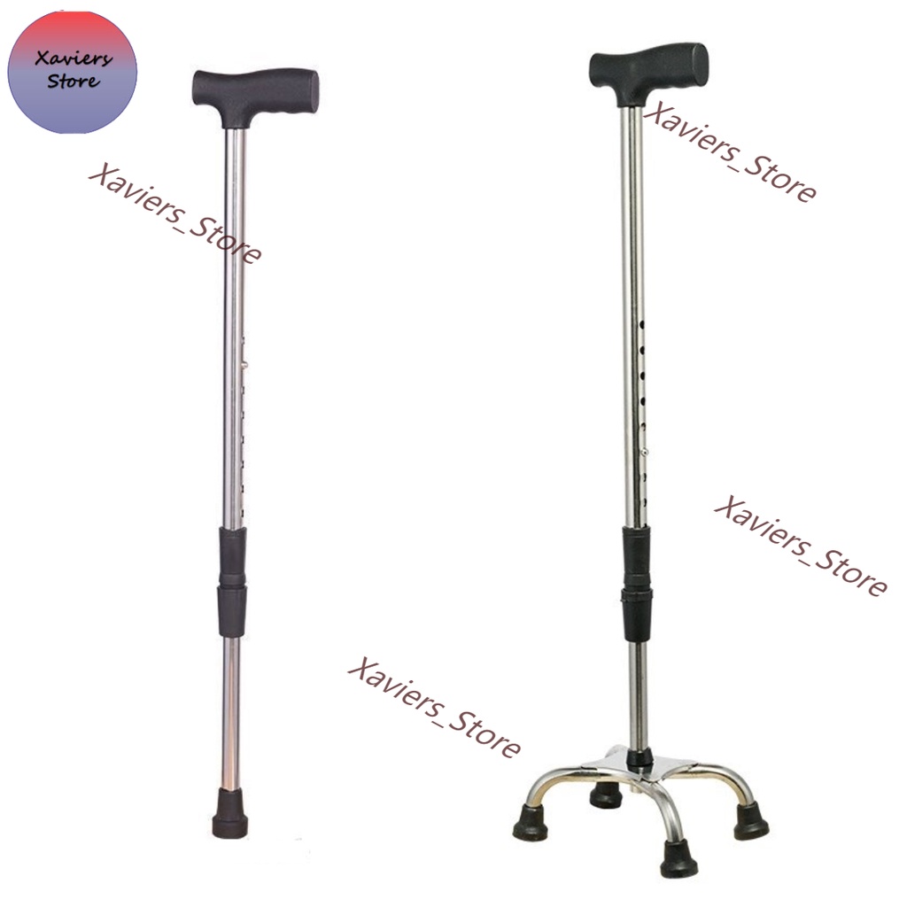 Quad Cane for the elderly is made of stainless steel, cane for the ...