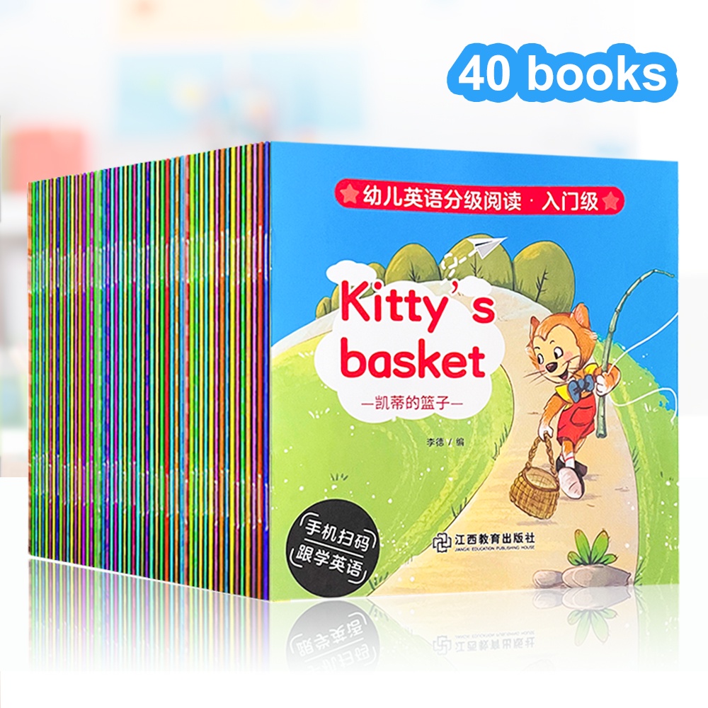 60 Books Kids Early Reading Story Books Full Color Coated Paper Bedtime ...