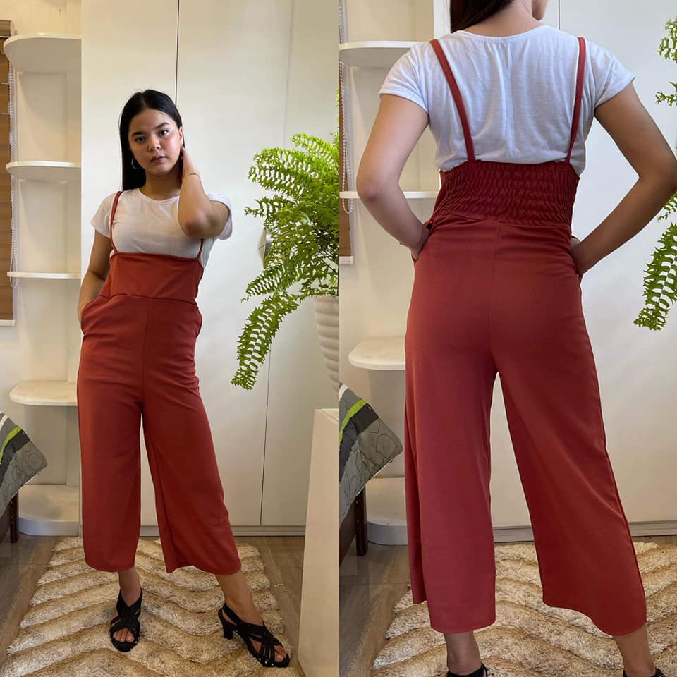 Trendy Claire Romper Crepe Fabric with pockets | Shopee Philippines
