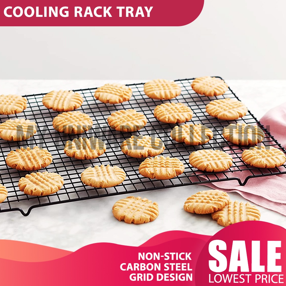 Cooling Rack Stainless Steel Non-Stick Baking Tray Cookies Drying Stand ...