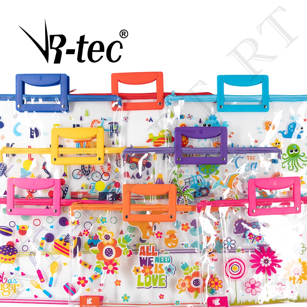 RTEC Expanding Envelope Zipper Bag Long Size Plastic Color Zipper Long ...