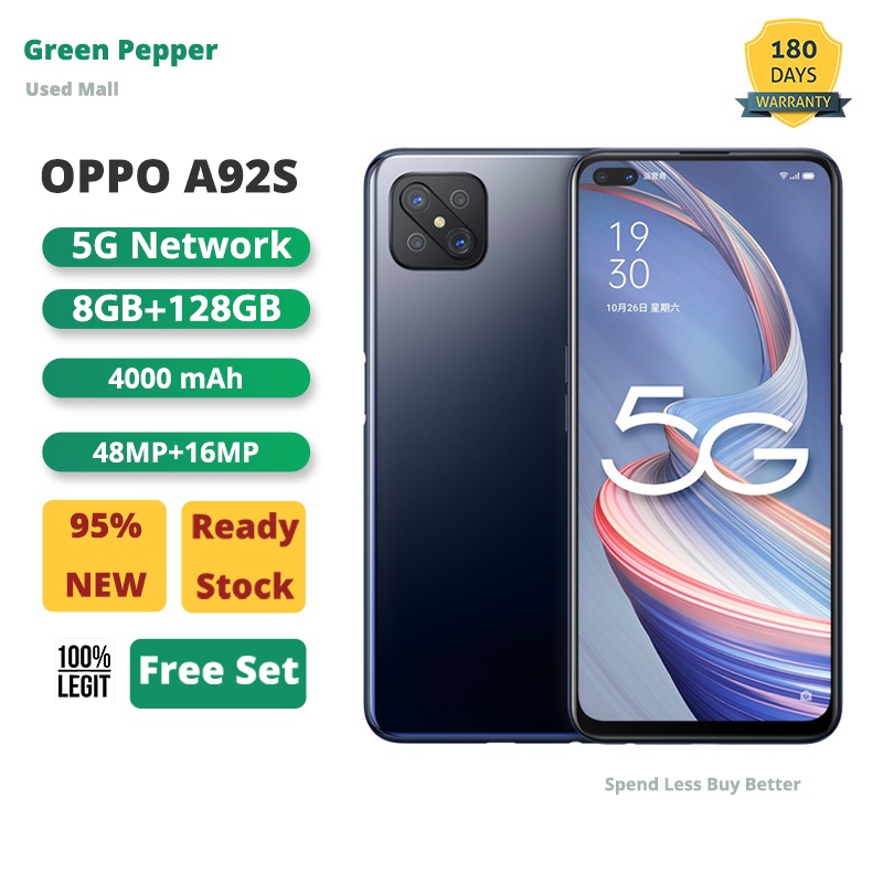 Original OPPO A92s 128GB Storage 8GB RAM Dual 5G Network 6.57" 120HZ ...