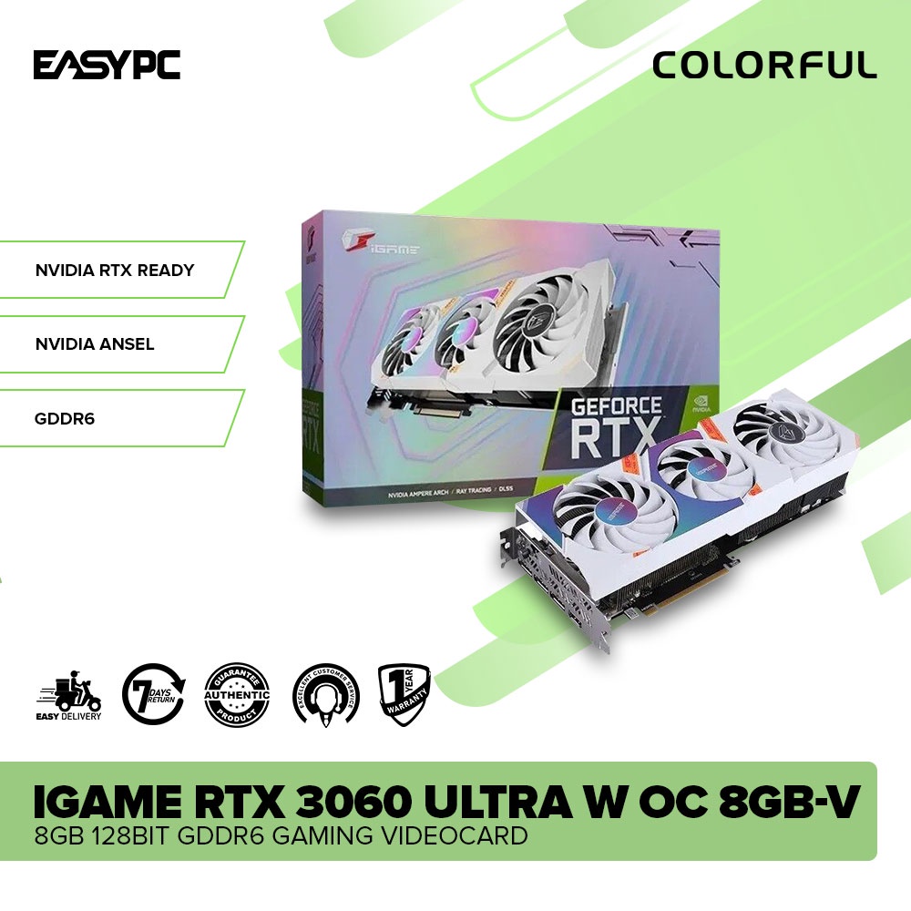 EasyPC | ColorFul Rtx iGame RTX 3060 Ultra W OC 8GB-V 8gb 128bit GDdr6 ...