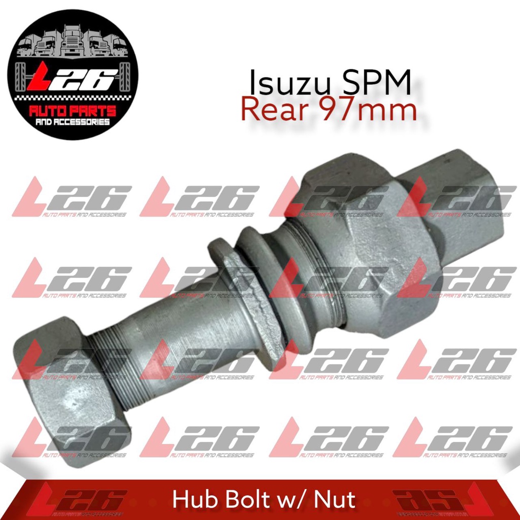 Isuzu SPM HUB BOLT W/ NUT REAR 97mm | Shopee Philippines