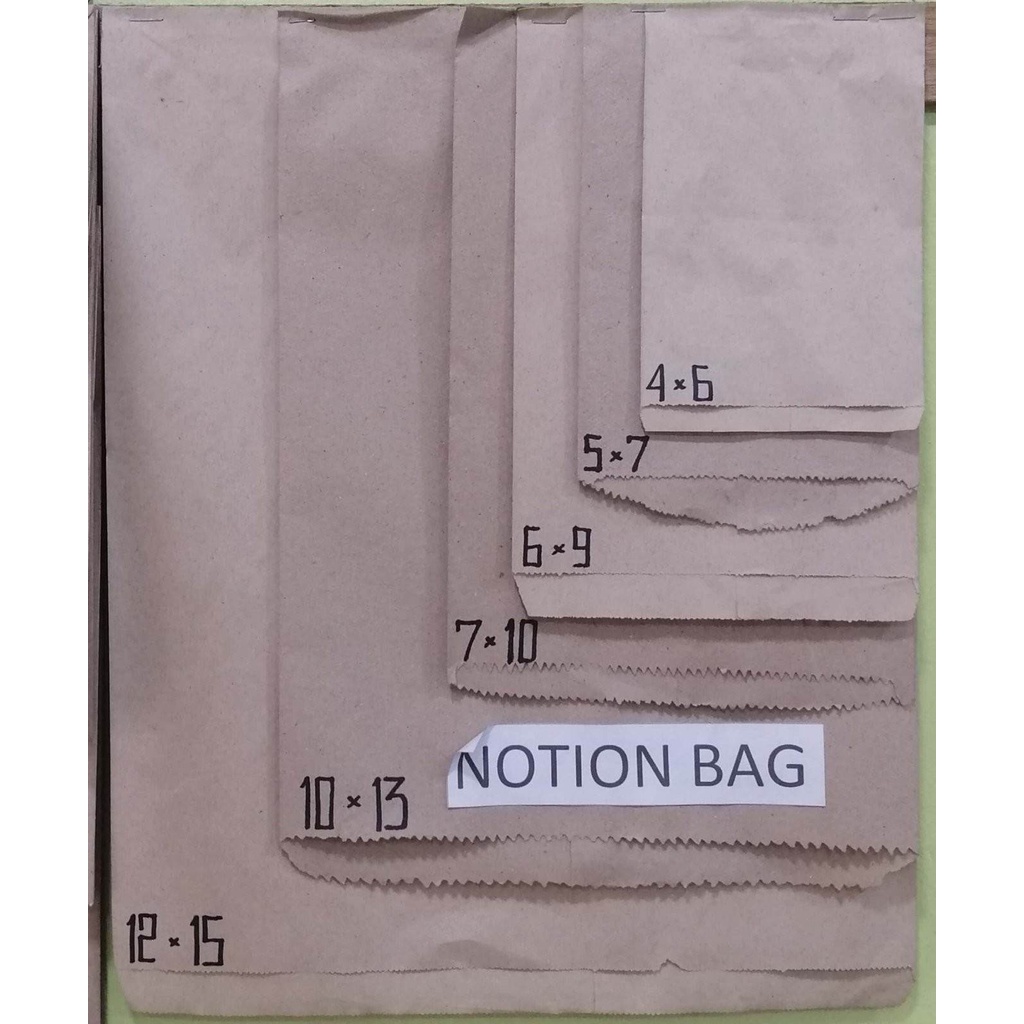 100pcs Notion Bag flat kraft paper for medicine and other stuff ...