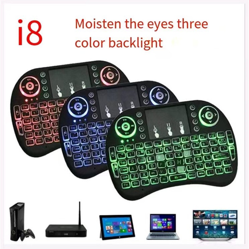 I8 Wireless Mini Keyboard 2.4GHz 3-color Backlight Original Wireless ...
