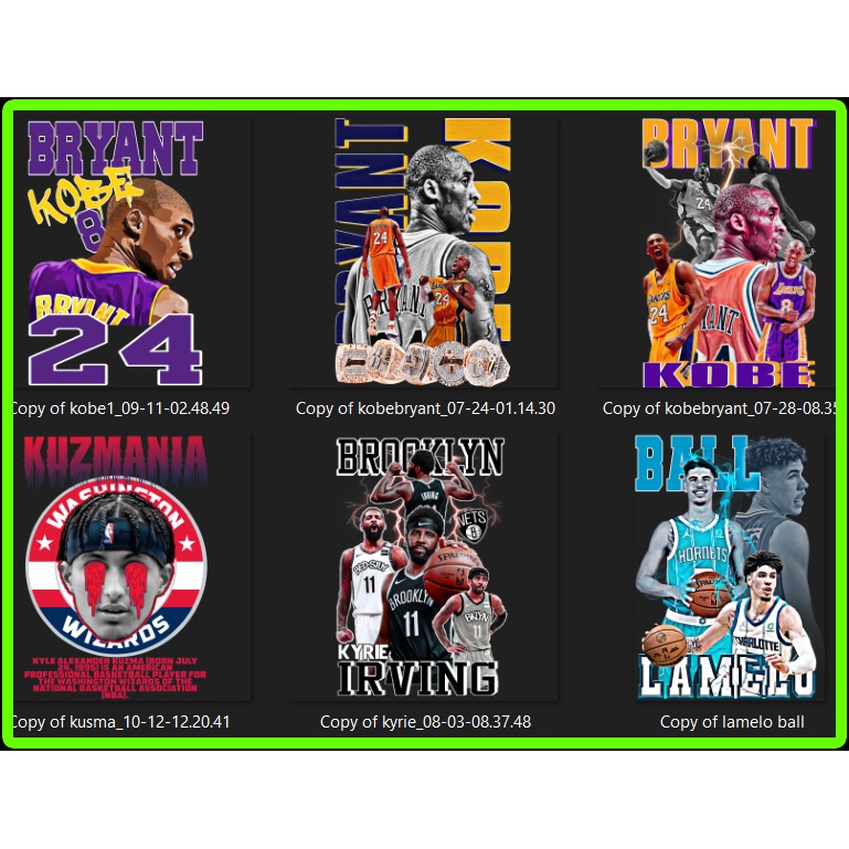 DTF Print - NBA Part 2 (Message us first before Checkout) | Shopee ...