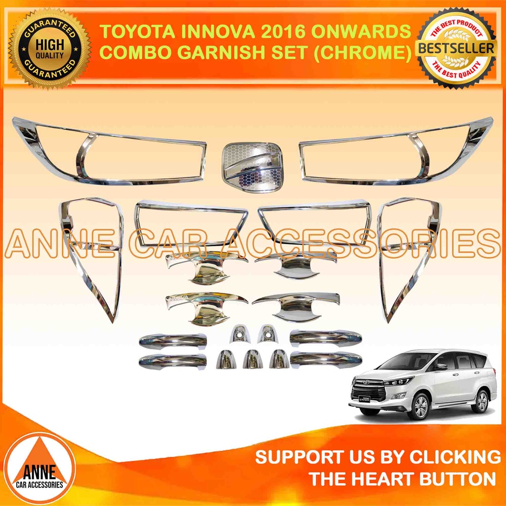 Chrome Garnish Cover for Toyota Innova 2016 - 2023 / Toyota Innova ...