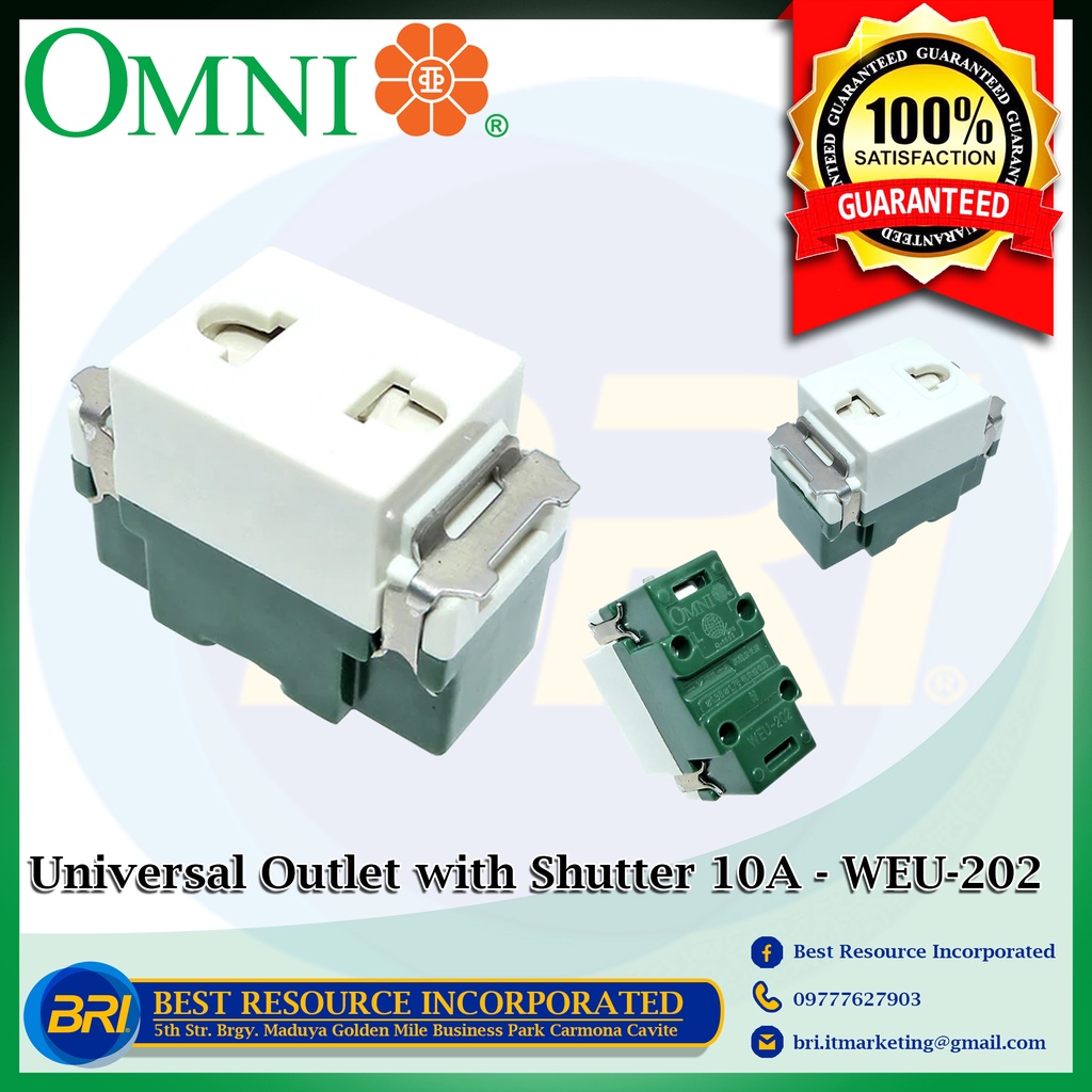 Omni Universal Outlet with Shutter 10A - WEU-202 | Shopee Philippines