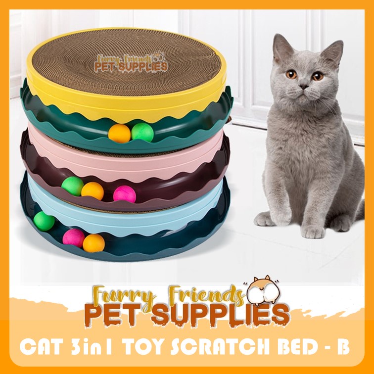 CAT 3in1 TOY SCRATCH BED - B | Shopee Philippines